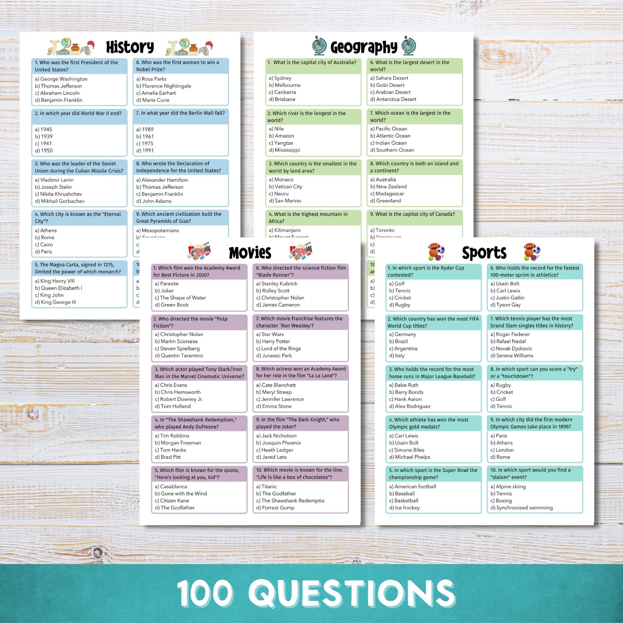 Pub Trivia Quiz, Game Night, Bar Quiz, General Knowledge, Trivia Night ...