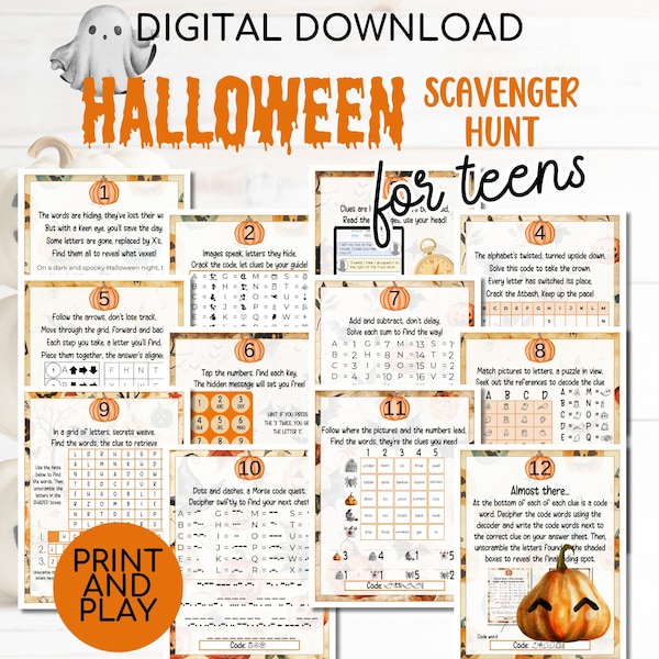 Halloween Scavenger Hunt - Etsy