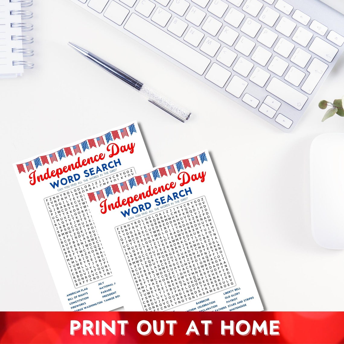 Printable Independence Day Word Search Game Family Fun - Etsy