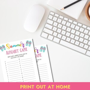 Summer Alphabet Game, Printable Activities, Pool Party, Family Fun, End ...