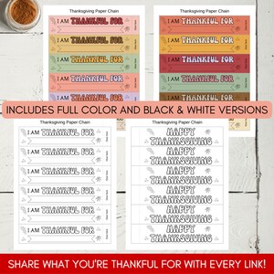Thanksgiving Paper Chain, Gratitude Activity, Family Fun, Holiday ...