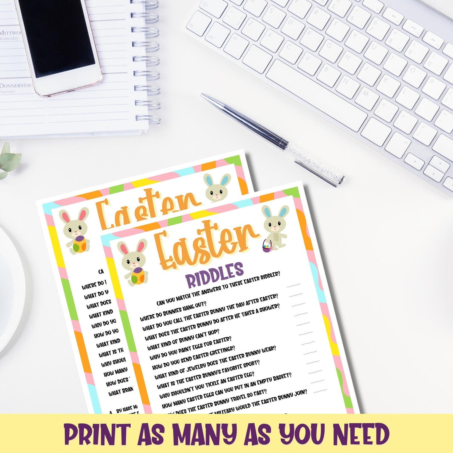 Printable Easter Riddles Game Fun for Children and Adults - Etsy