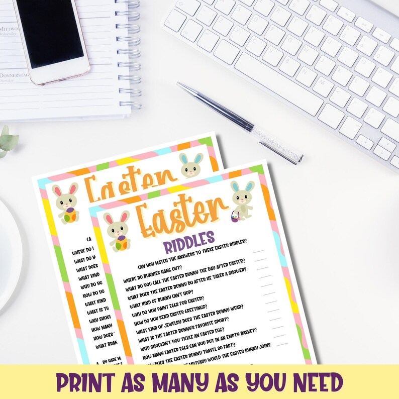 Printable Easter Riddles Game Fun for Children and Adults - Etsy