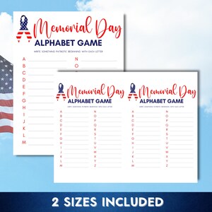 Memorial Day Game Bundle, 20 Printable Patriotic Games, Family Trivia ...