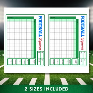 Football Squares Game, Printable Fundraiser (digital Download) - Etsy