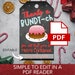 Printable Christmas Bundt Cake Gift Tag Editable Instant - Etsy