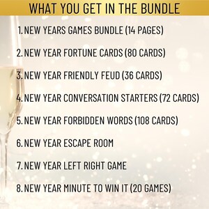 New Year's Eve Mega Game Bundle, Fun Printable Holiday Games, Friendly ...