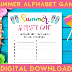 Summer Alphabet Game, Printable Activities, Pool Party, Family Fun, End ...