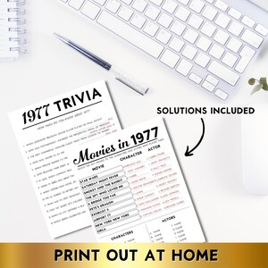 48th Birthday Party Games, Born in 1977, Printable 10 Game Bundle ...