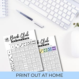 Book Club Icebreaker Game, Digital Download for Reading Groups ...