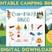 Camping Party Printable Bingo Game, Summer Camping Sleepover, 50 Cards ...
