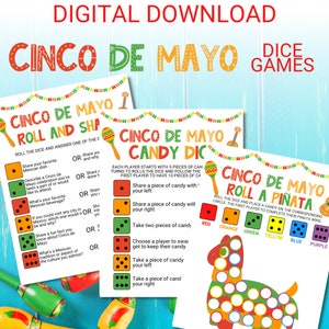 Cinco De Mayo Dice Games, Fiesta Dice Game, Fun Cinco De Mayo Games ...