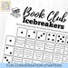 Book Club Icebreaker Game, Digital Download for Reading Groups ...