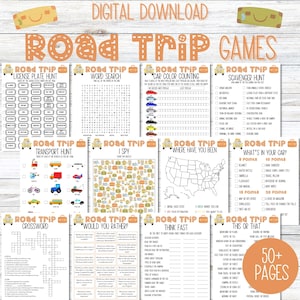 Kids Road Trip Games, Printable Family Road Trip Planner, Car Games ...