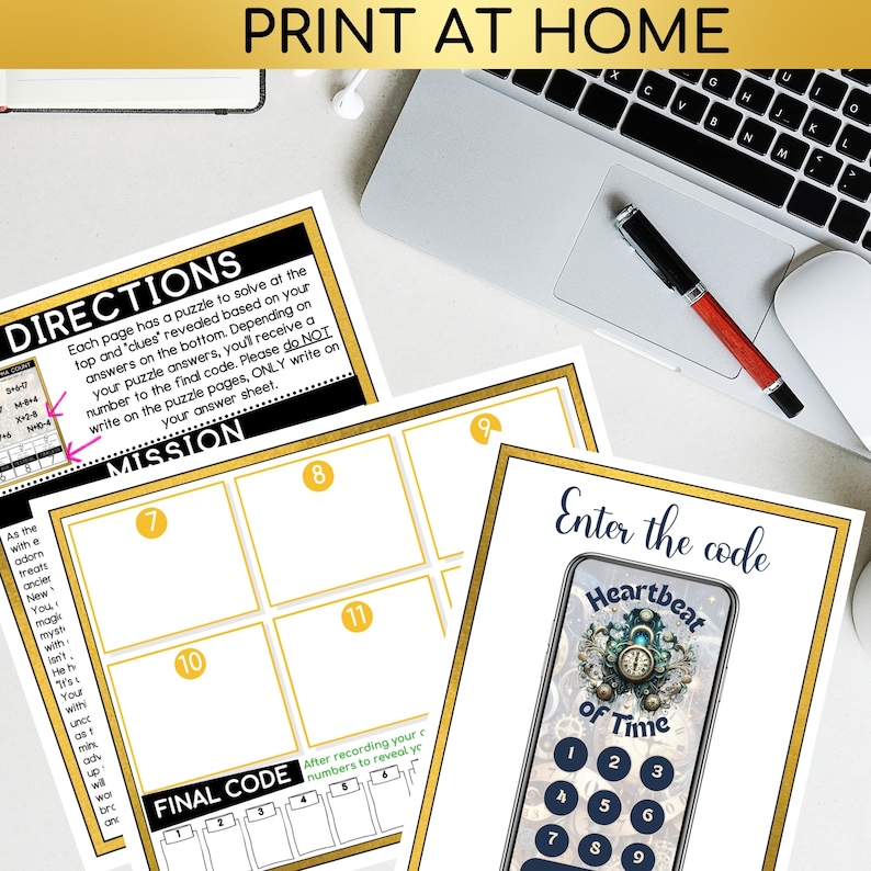 New Year Escape Room for Kids, New Year's Eve Escape Room Kit, Escape ...