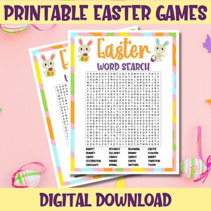 Printable Easter Word Search Game, Fun for Children and Adults, Instant ...