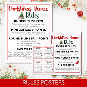 Christmas Bunco Score Sheets, Printable Holiday Party Game, Fun Family ...