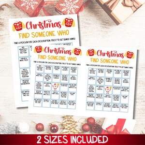 Christmas Find Someone Who | Christmas Group Game | Icebreaker Bingo ...