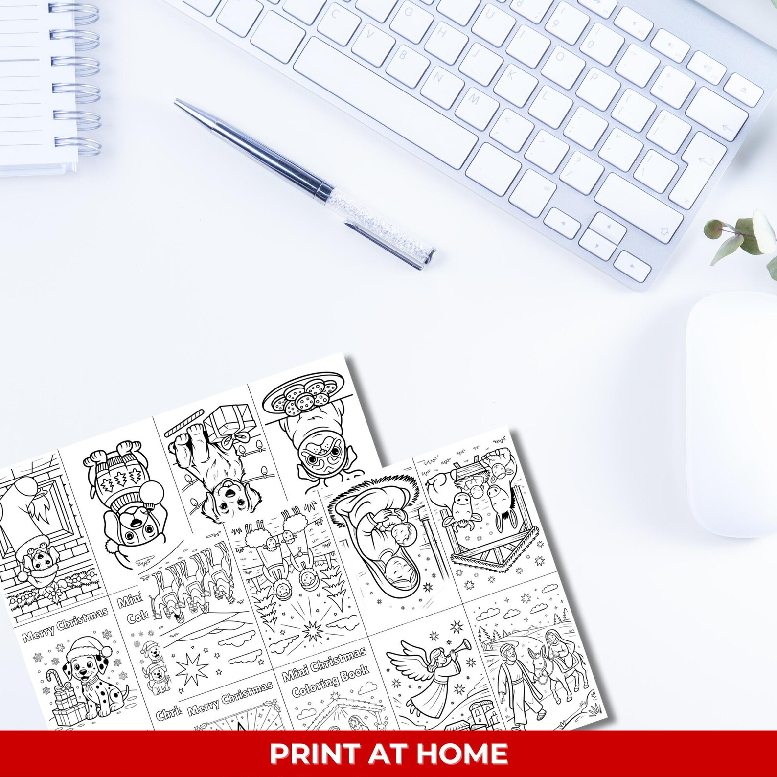 Mini Christmas Coloring Book Bundle (set of 8) – Printable Christmas ...