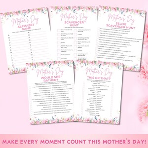 Mothers Day Games Bundle, Printable Mother's Day Games for Kids and ...