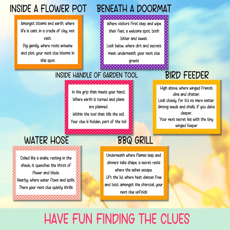Summer Scavenger Hunt for Kids, Summertime Games, Outdoor Activity ...