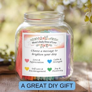 Mother’s Day Gift, DIY Printable Affirmation Jar, 120 Encouragement ...