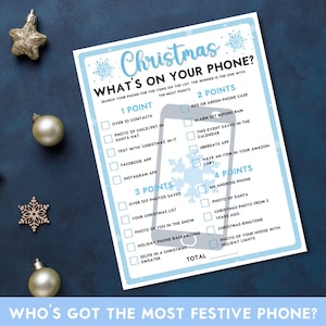 Christmas What's on Your Phone Game, Fun Printable Holiday Party Game ...