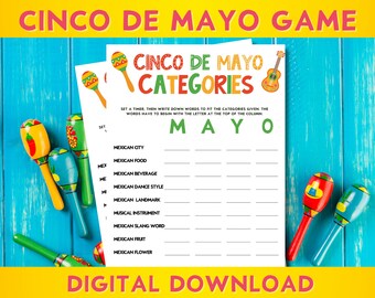 Cinco De Mayo Printable Charades Game, Fiesta Party, Family Game Night ...