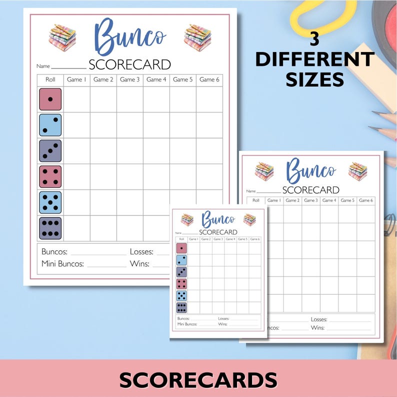 Back to School Bunco Cards, Editable Printable Game Bundle, School ...