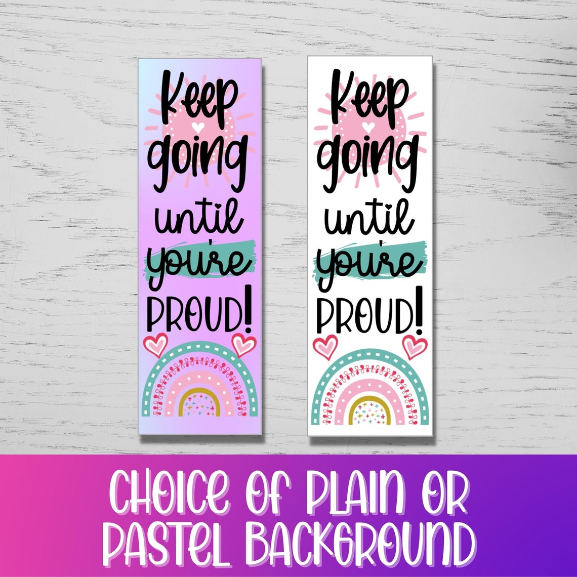 Printable Positive Affirmations Bookmarks, Rainbow Design (digital ...