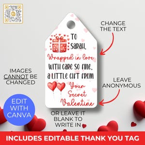 Secret Valentine Gift Exchange Ideas, Editable Template for Parties ...