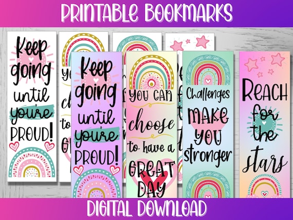 Printable Positive Affirmations Bookmarks for Kids Pretty - Etsy