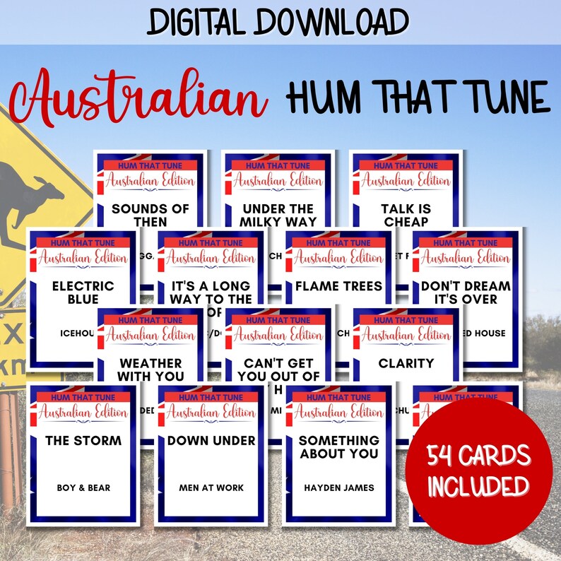 Australia Day Party Game, Hum That Tune, Australia Themed Games ...