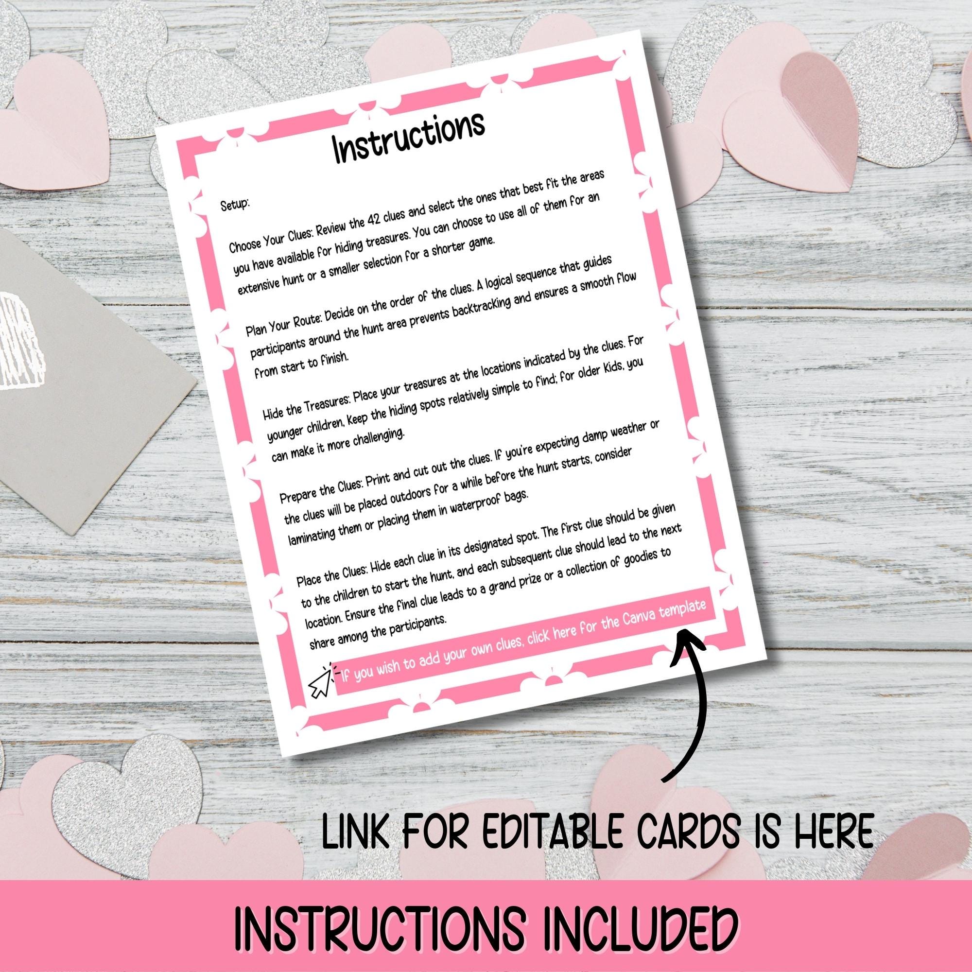Easter Scavenger Hunt Kit – 42 Indoor/outdoor Clues, Easter Bunny ...