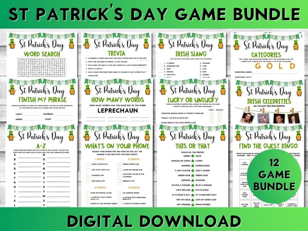 St Patricks Day Games, St. Paddy's Day, St Patricks Day Party, Irish ...