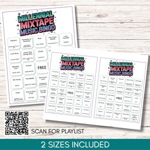 Millennial Mixtape Music Bingo – 00s & 10s Printable Party Game, 75 ...