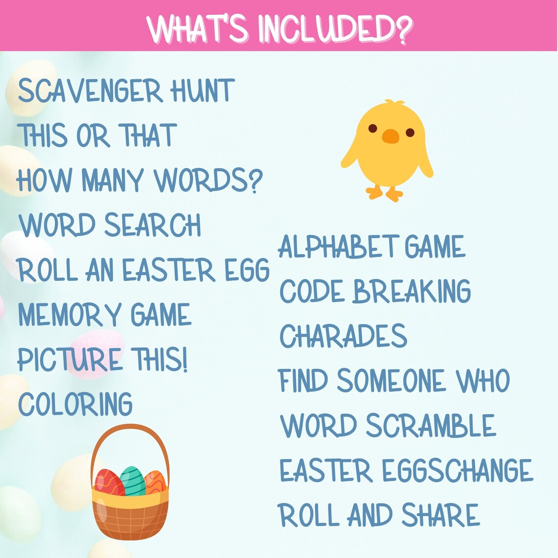 Easter Games for Kids, Easter Family Game, Easter Games Bundle ...