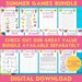 Summer How Many Words Game, Printable Activity, Pool Party, Family Fun ...