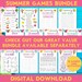 Summer Trivia Quiz Game, Printable Activity, Pool Party, Family Fun ...