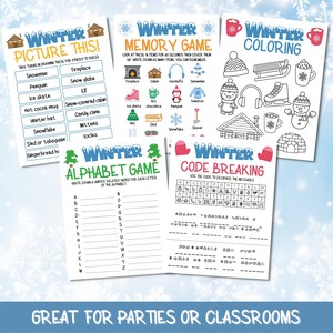 Winter Games Bundle 15 Fun Party Games Family Activities - Etsy UK