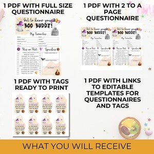 Halloween Questionnaire, Editable Boo Buddy Printable, Boo Basket Gift ...