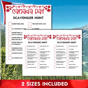 Canada Day Scavenger Hunt Game, Printable, Instant Download, Party Game ...