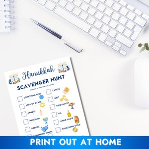 Hanukkah Scavenger Hunt Game, Printable Party Game, Editable Digital ...