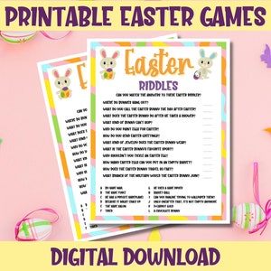 Printable Easter Riddles Game, Fun for Children and Adults, Jokes ...
