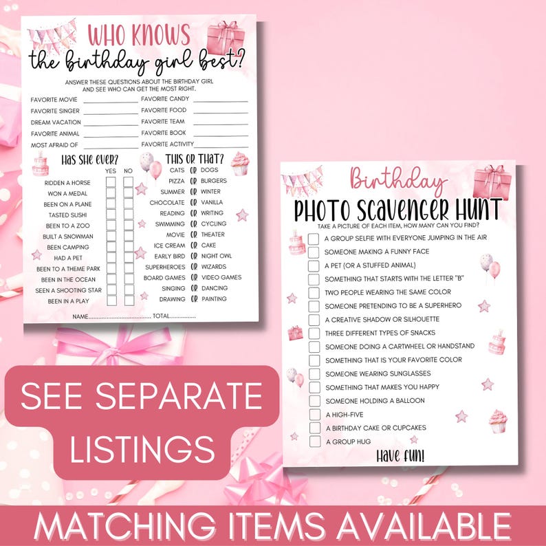 Left Right Birthday Game, Pass the Prize, Pink Birthday Girl Game, Fun ...