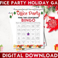 Jingle and Mingle Bingo, Printable Find the Guest Ice Breaker Game ...