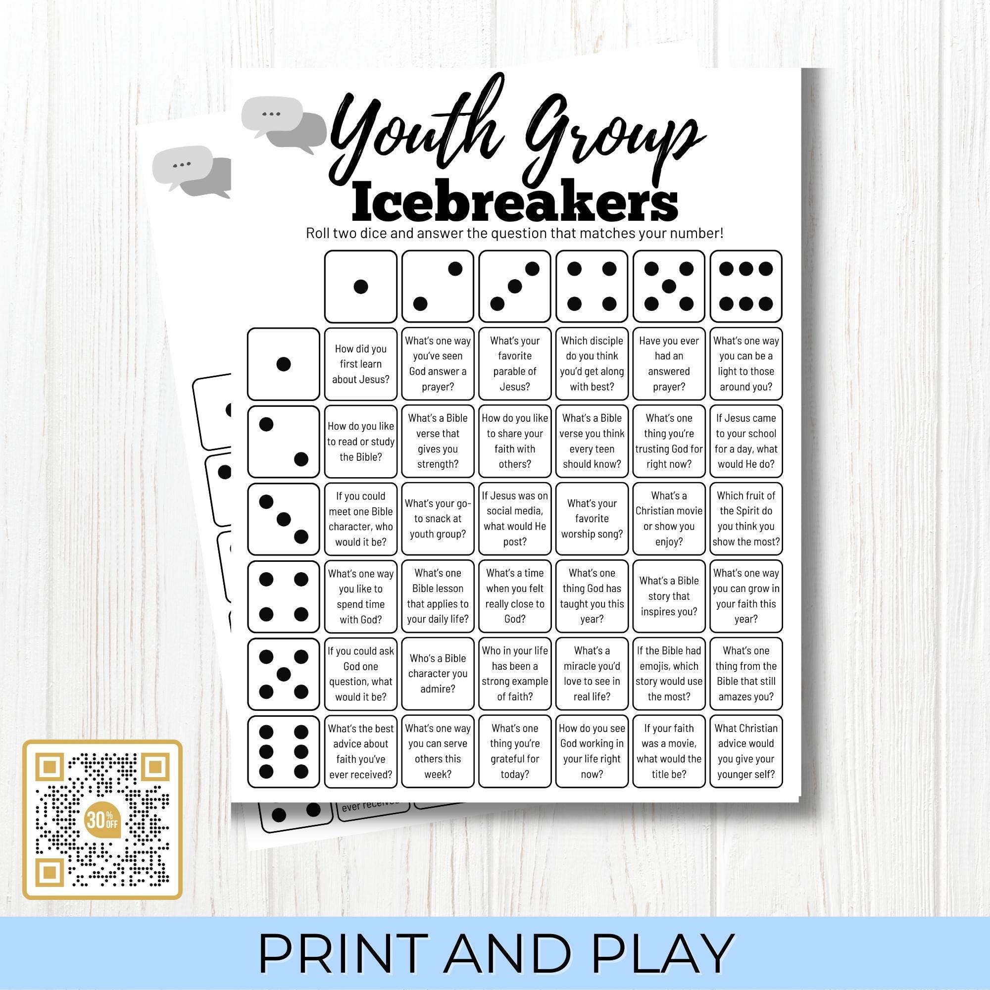 Youth Group Icebreaker Game - Fun Christian Conversation Starter ...