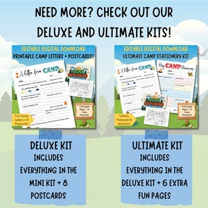Printable Camp Letter for Kids, Summer Camp Stationery Set, Fill-in-the ...