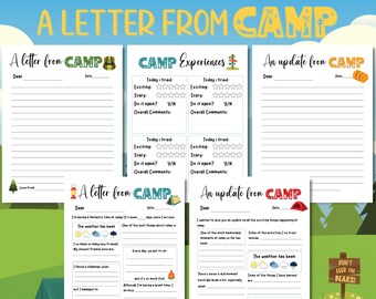 Fill in the Blank Printable Camp Stationery - Etsy