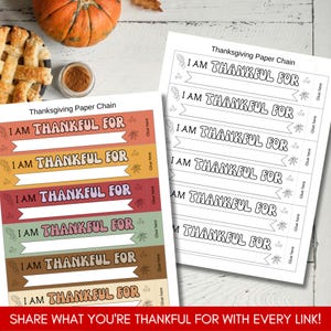 Thanksgiving Paper Chain, Gratitude Activity, Family Fun, Holiday ...